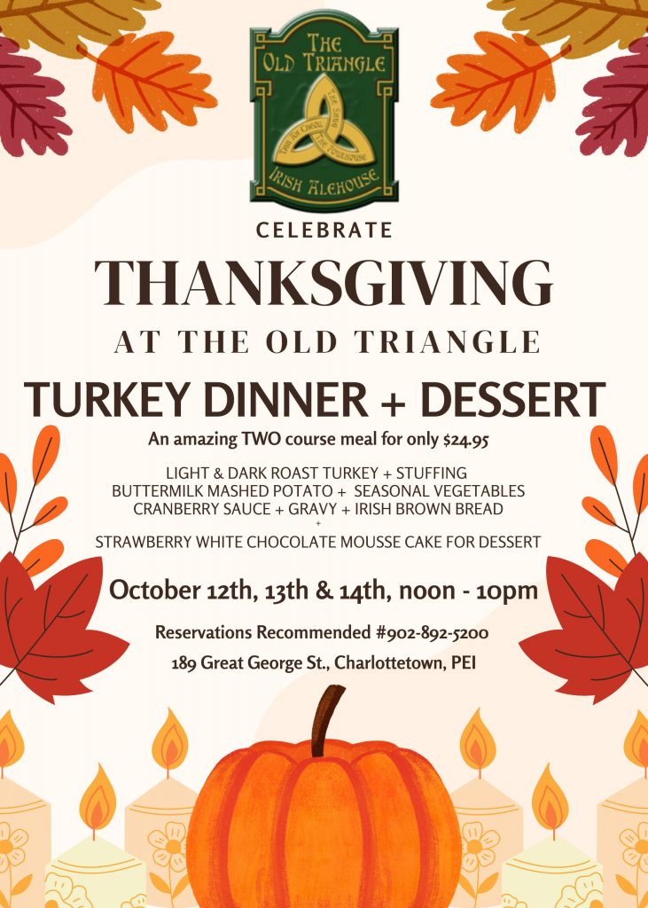 Join us for a delicious 2 course Turkey Dinner this Thanksgiving ...